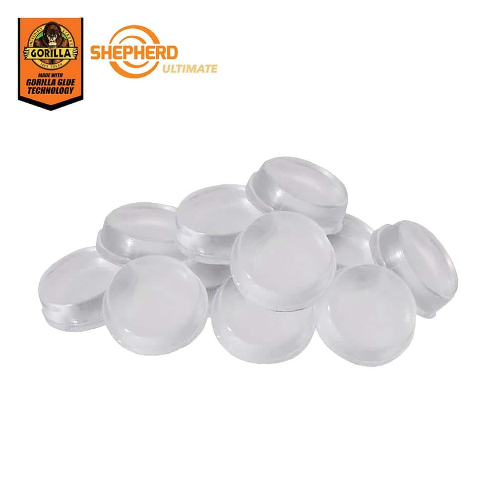 Shepherd Ultimate 1/2 in. Clear Round Self-Adhesive Bumpers with ...