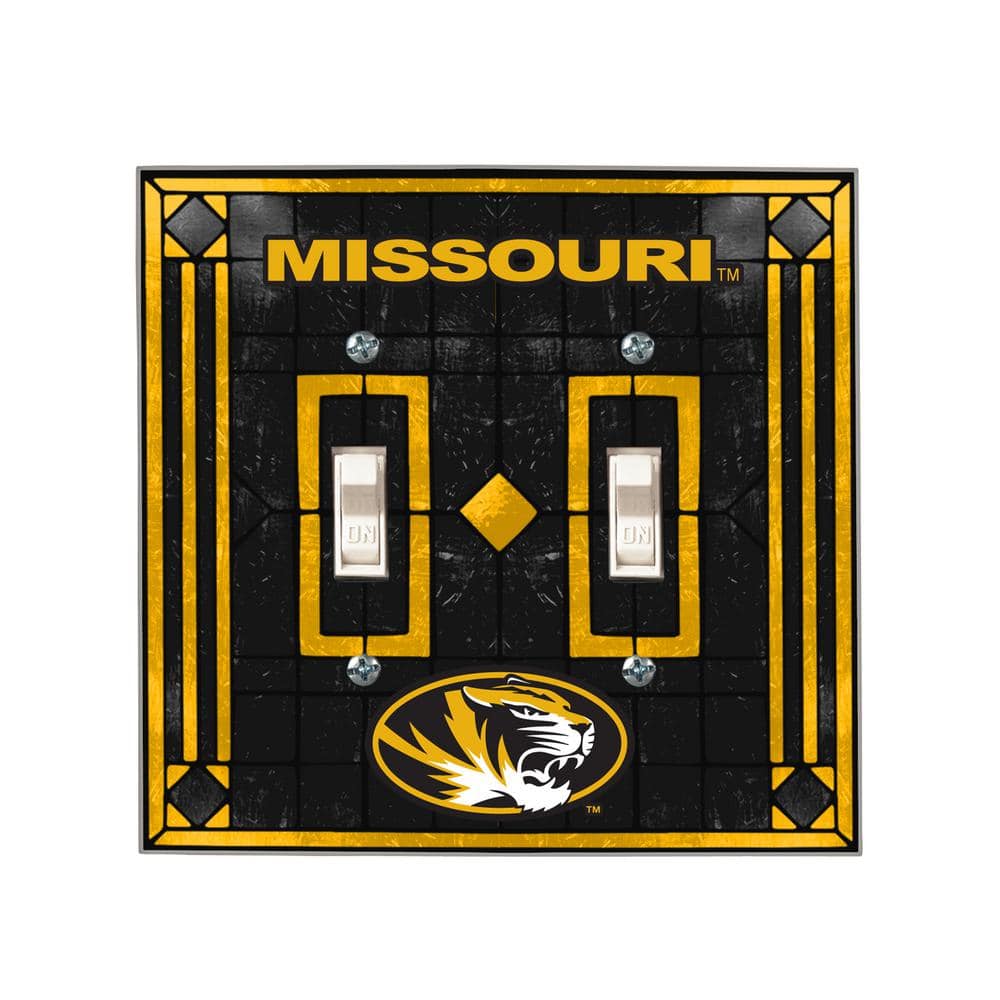 The Memory Company NCAA Missouri 2-Gang 2 Duplex Dbl Lightswitch Cover ...