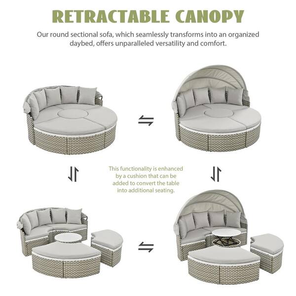 Rattan effect day sofa store