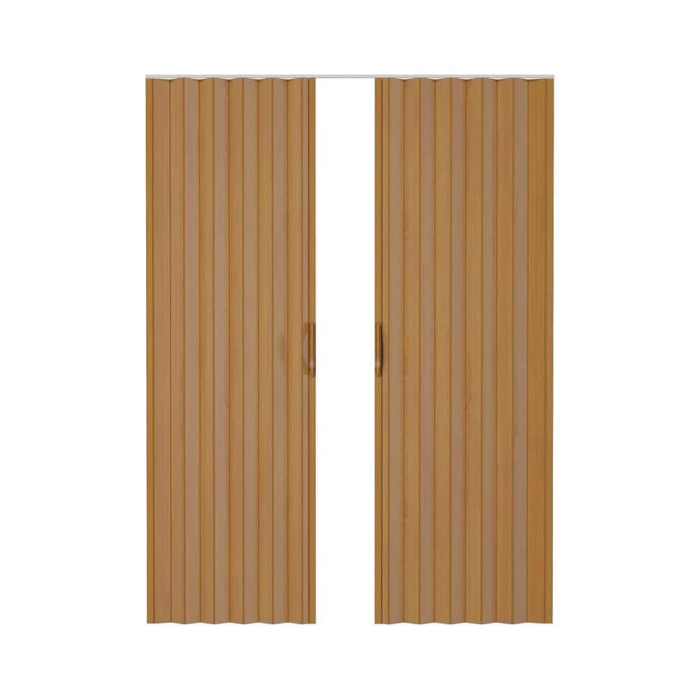 ARK DESIGN 72 in. x 80 in. x 0.06 in. Oak Vinyl Accordion Door with ...