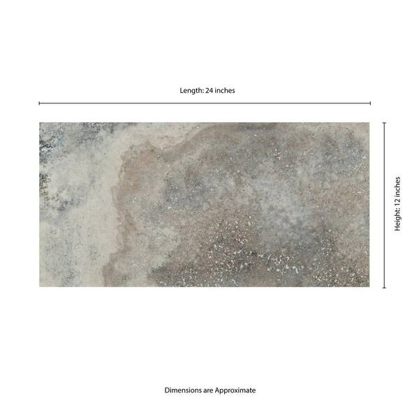 Buy Tuscany Azul 12 in. x 24 in. Polished Porcelain Stone Look Floor ...