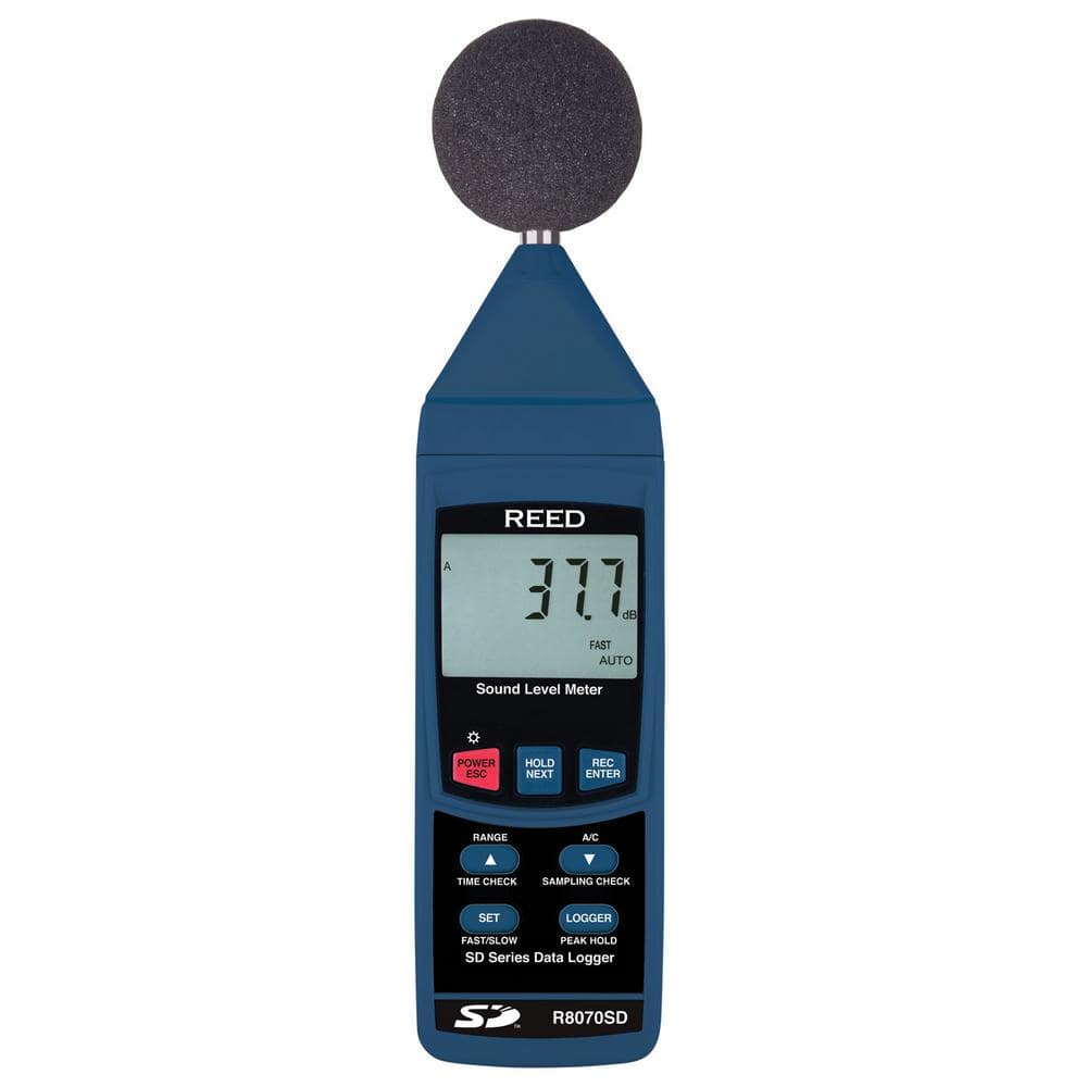 REED Instruments Sound Level Meter, SD Data Logger R8070SD - The Home Depot