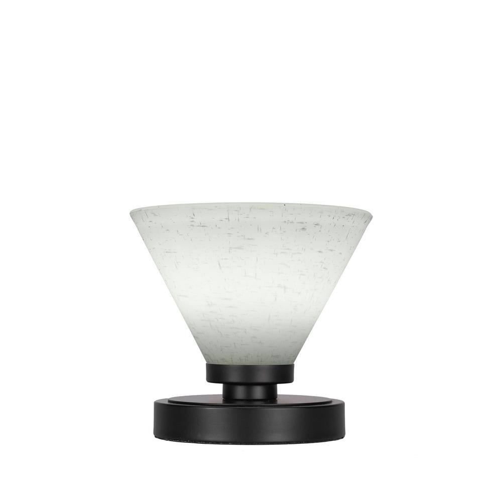 Lighting Theory Quincy 6.25 in. Matte Black Accent Lamp with Glass ...