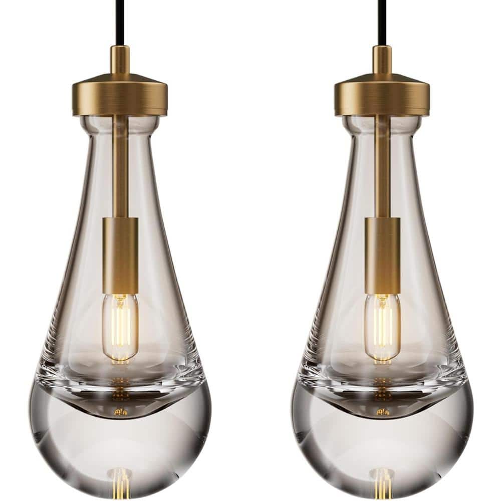 YUYI 1-Light Modern Gold Chandelier, Pendant Light Kitchen Island with ...