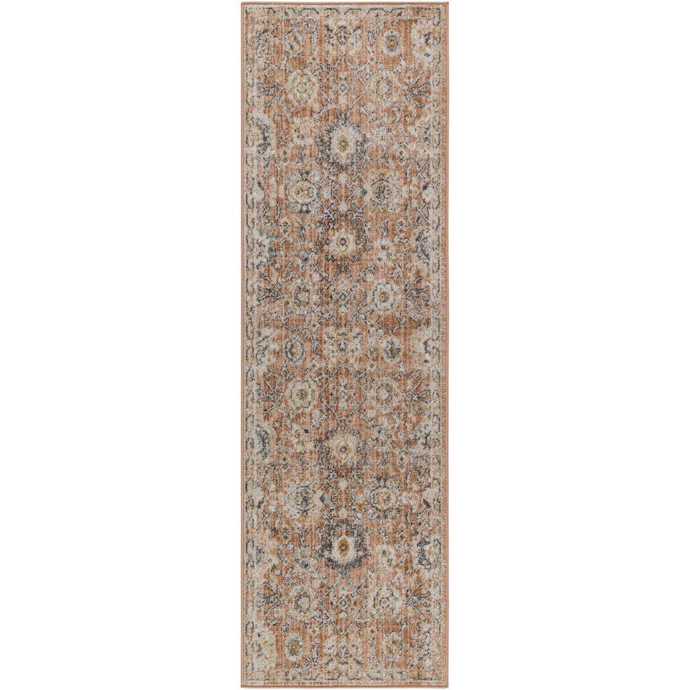 Nourison Oushak Home Rust 2 ft. x 8 ft. Floral Traditional Runner Area ...
