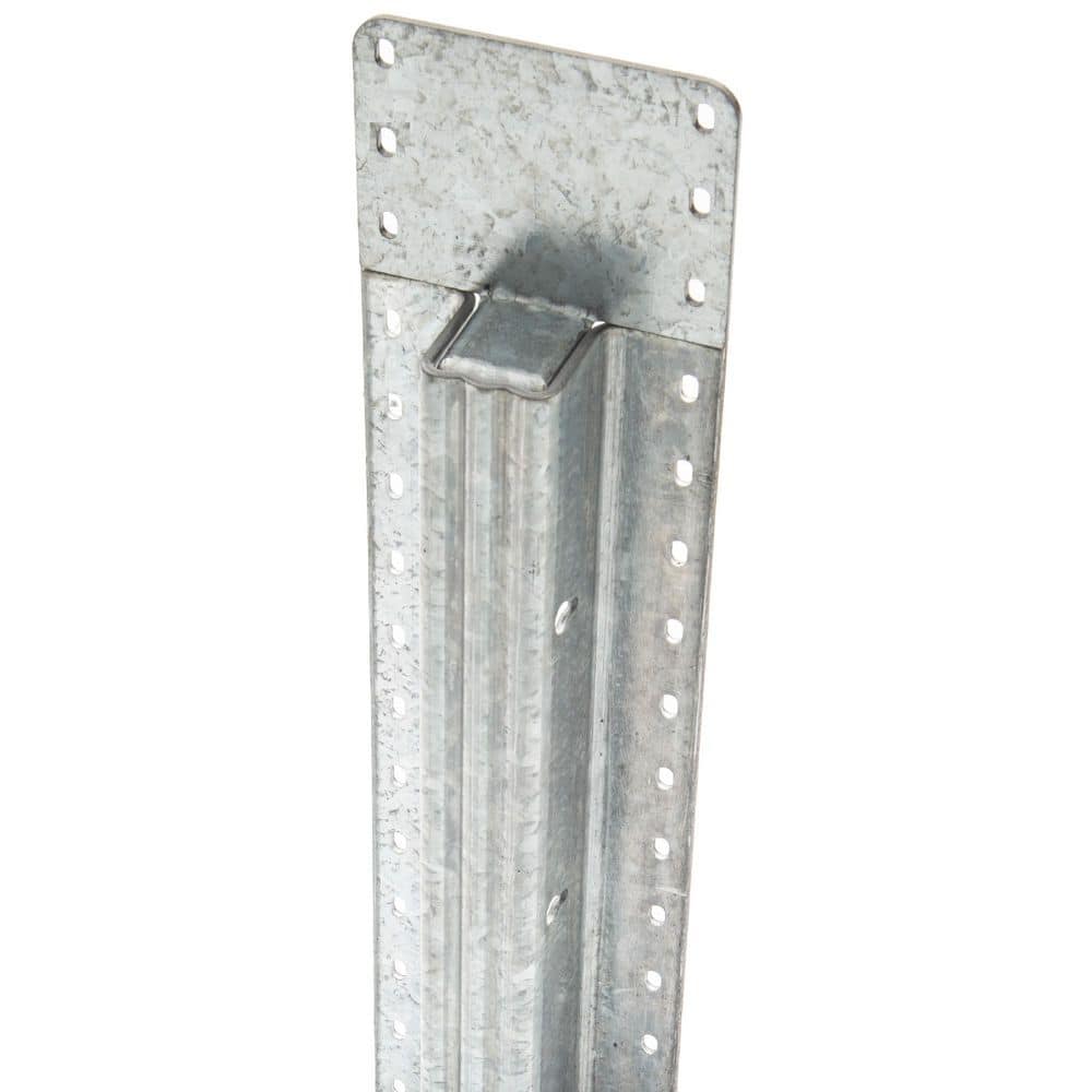 LIFETIME STEEL POST 4 in. x 6 ft. Powder Coated Clear Galvanized Steel ...