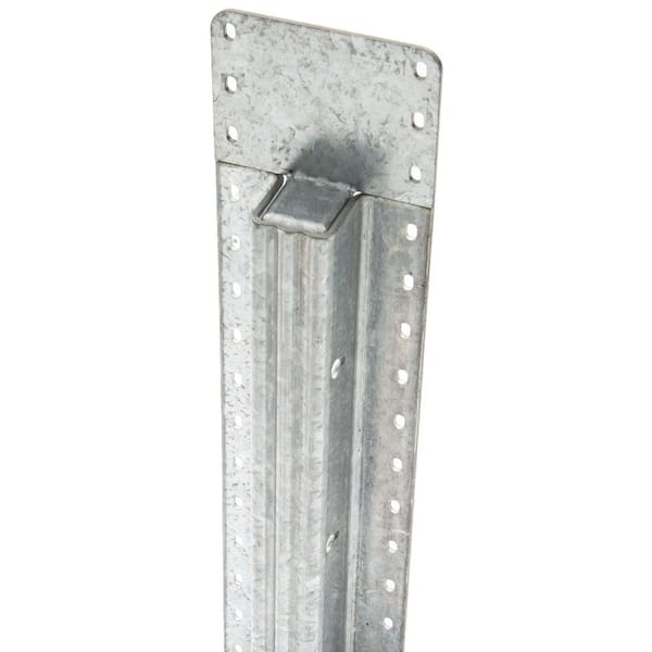 LIFETIME STEEL POST 4 in. x 6 ft. Powder Coated Clear Galvanized Steel ...