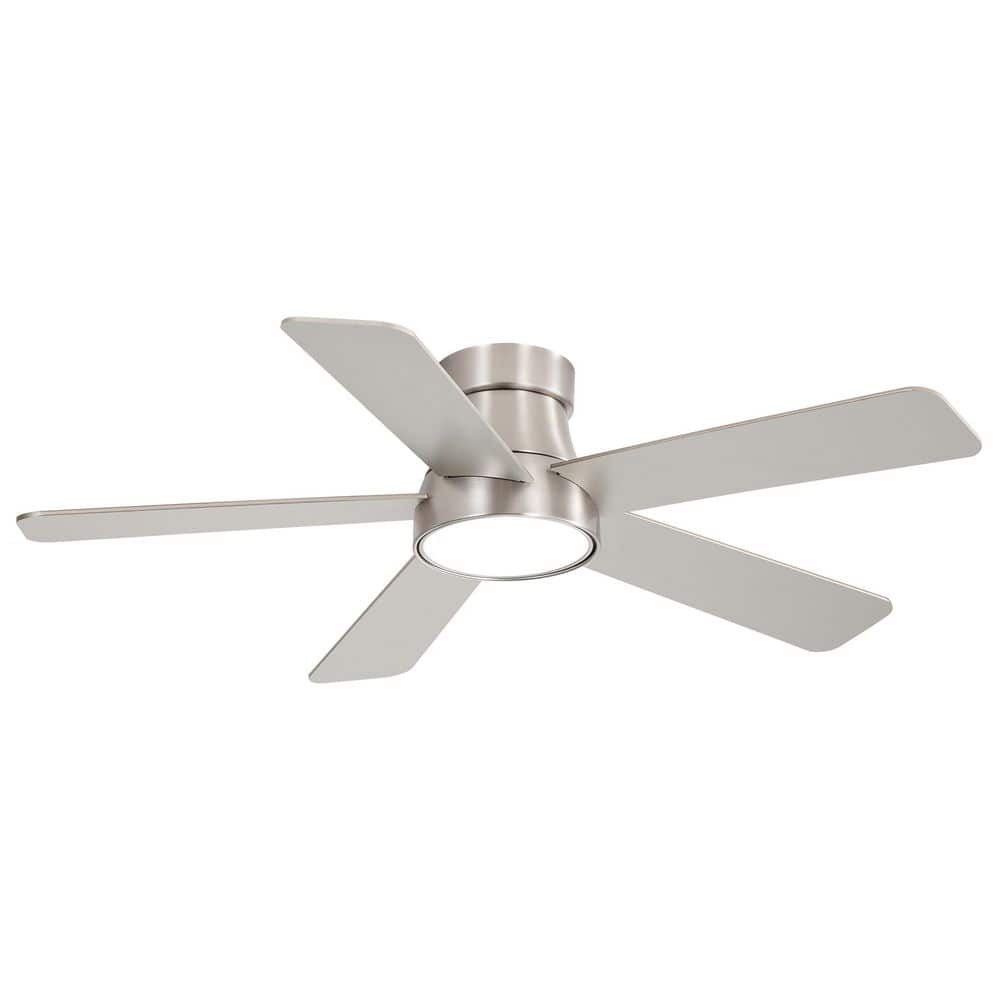 MOKSILED 42 in. indoor Nickel Color Changing Flush Mount 6 Speeds Low ...