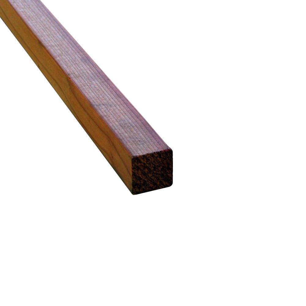 2 in. x 2 in. x 35 in. Baluster Redwood Square End 145816 - The Home Depot