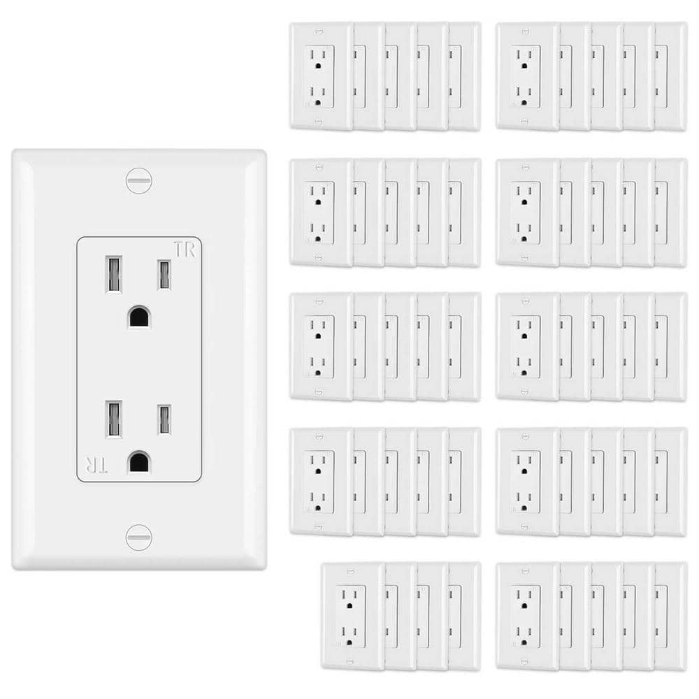 Vrbgify 15 Amp / 125-Volt Tamper Resistant Wall Receptacle Outlet with ...