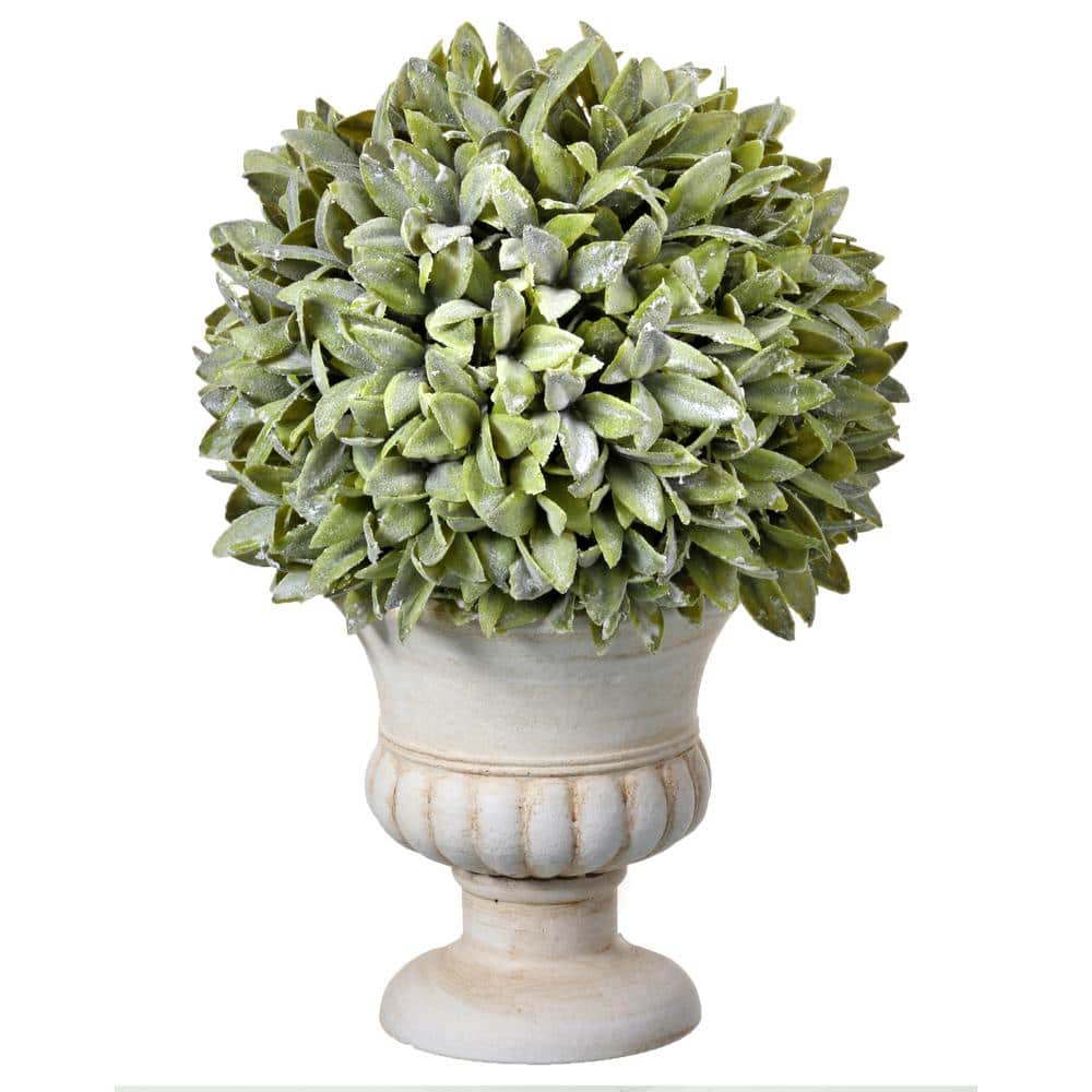 Regency International 11 in. Green Artificial Sage Ball in Urn MTF22045 ...