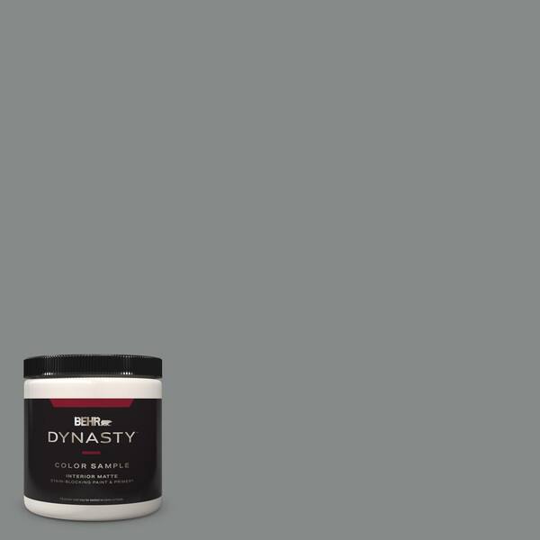 BEHR DYNASTY 8 oz. #N460-5 Slate Rock One-Coat Hide Matte Stain ...