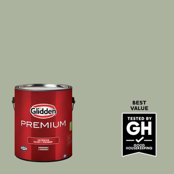 Glidden Premium 1 gal. PPG1127-4 Gargoyle Flat Interior Latex Paint ...