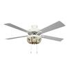 August 52 in. LED Indoor Cream Ceiling Fan with Light 20042 - The Home ...