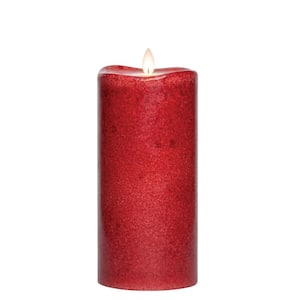 SULLIVANS 8 in. Brown Spice Mottled LED Pillar Candle MGT817408SP00 ...
