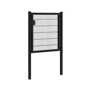 ALEKO 4 ft. x 5 ft. Barcelona Style Black Steel Pedestrian Fence Gate ...