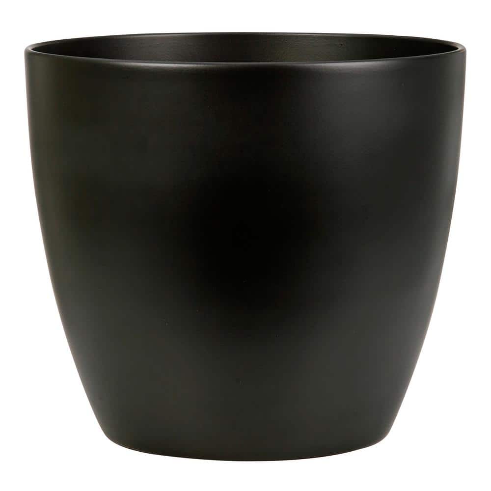 Scheurich 920 Anthracite Black 6.3 in. x 6.3 in. D x 5.5 in. H Ceramic Pot 57307 - The Home Depot