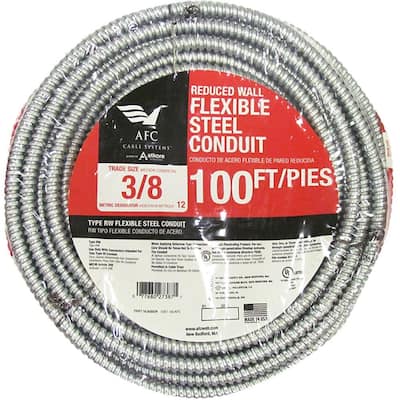 Wire, Cable & Conduit 3/8" x 200 Feet Metal Flexible Conduit on ...