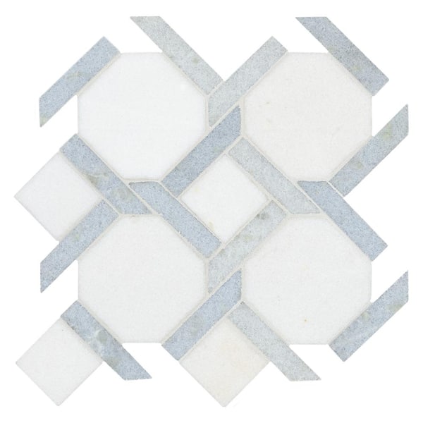 MSI Azula Kaya 11 in. x 11 in. x 10mm Polished Marble Mosaic Floor and ...