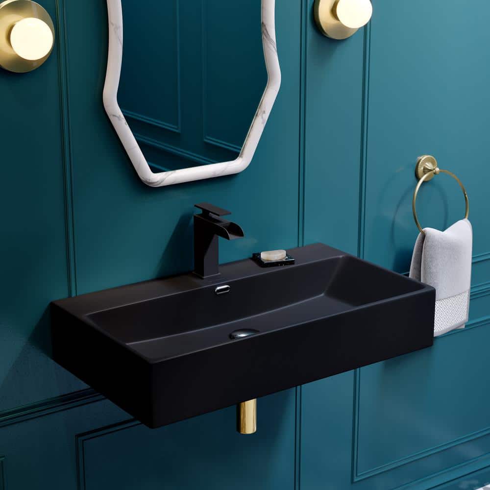 Black Wall Mount Sink