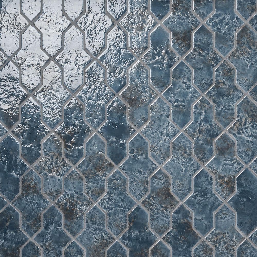 Ivy Hill Tile Elara Cruz Midnight blue 4.48 in. x 8.46 in. Glossy ...