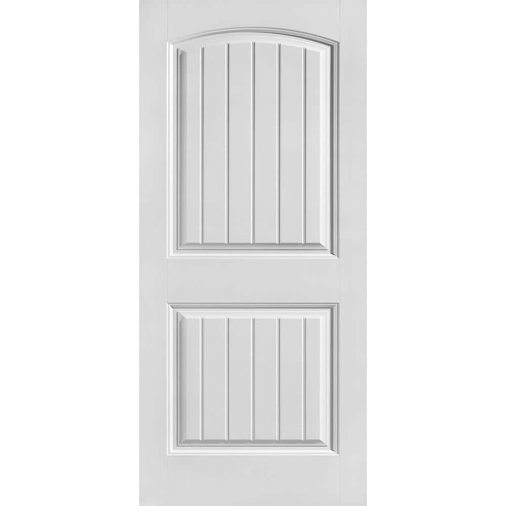 Masonite 36 in. x 80 in. 2 Panel Cheyenne Smooth Camber Top Plank Solid ...