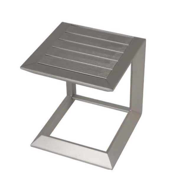 Otryad Square Metal Outdoor Coffee Table, All Aluminum Lighter Outdoor ...