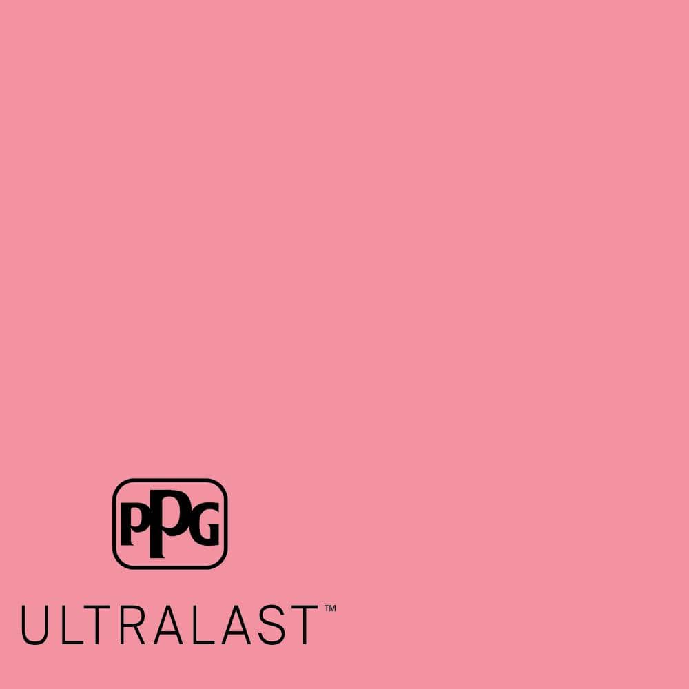 PPG UltraLast 1 gal. #PPG1184-4 Pink Punch Matte Interior Paint and ...