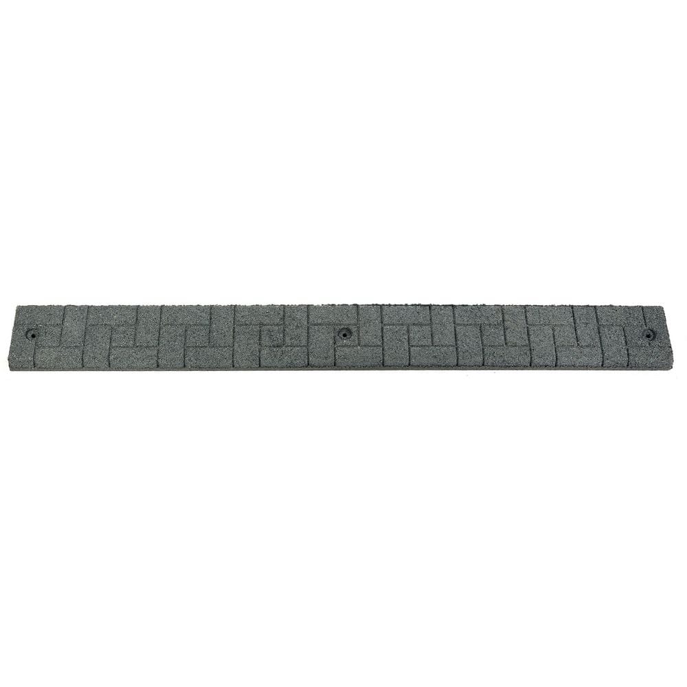 Vigoro 48 in. x 3 in. x 5 in. Gray Curb Rubber Edging (32-Pack ...