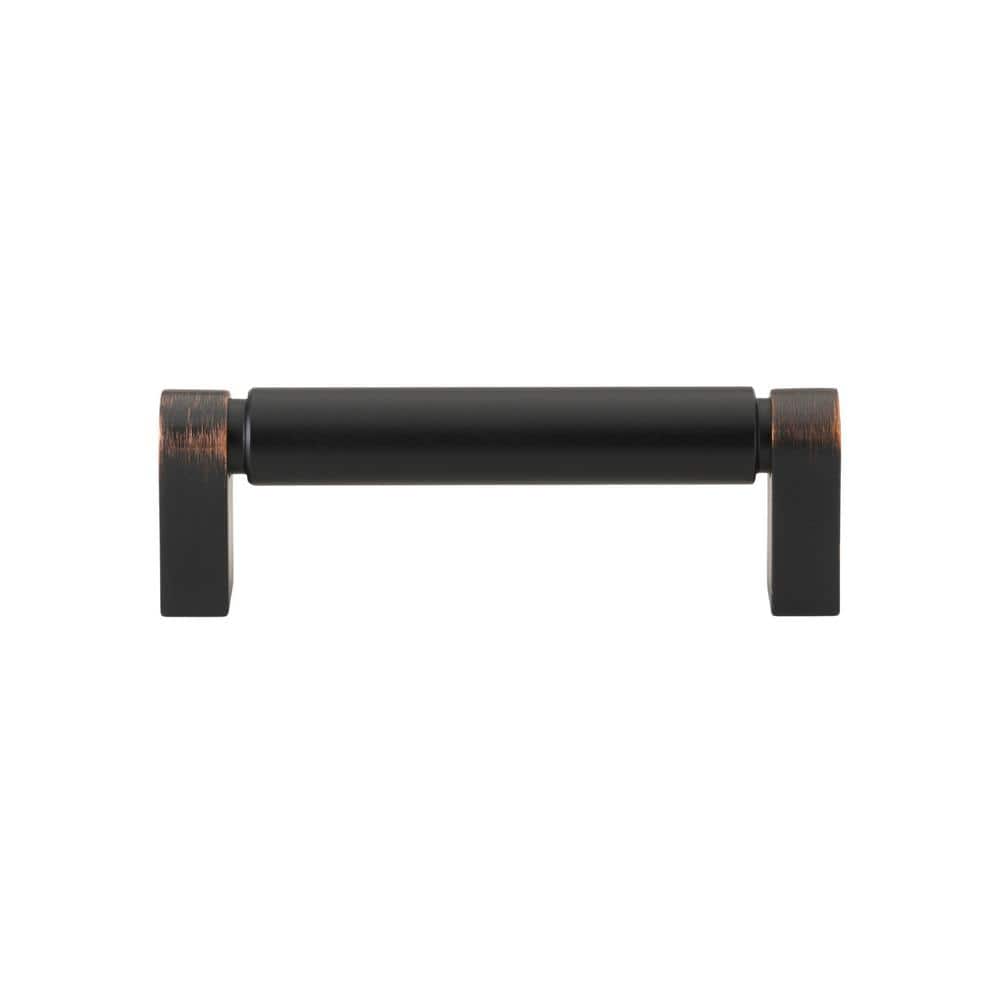 GLIDERITE 3-3/4 in. Center to Center Oil Rubbed Bronze Smooth Bar Pull ...