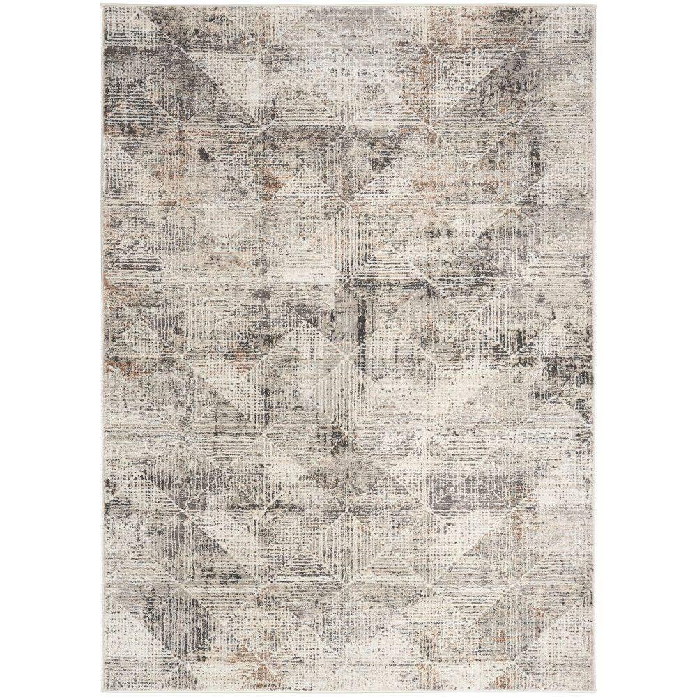 Nourison Eco-Friendly Ivory Multicolor 5 ft. x 7 ft. Abstract ...
