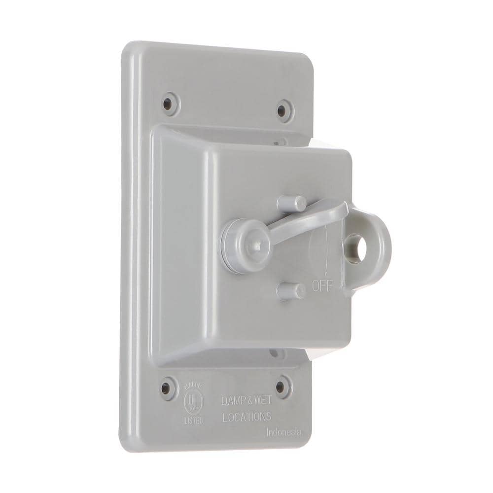 Commercial Electric 1-Gang Non-Metallic Weatherproof Toggle Switch ...