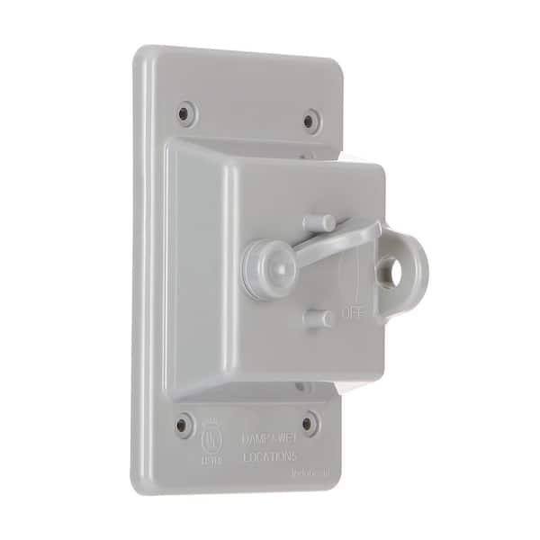 Commercial Electric 1-Gang Non-Metallic Weatherproof Toggle Switch ...