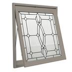 Hy-Lite 27.25 in. x 27.25 in. Decorative Glass Craftsman Black Caming ...
