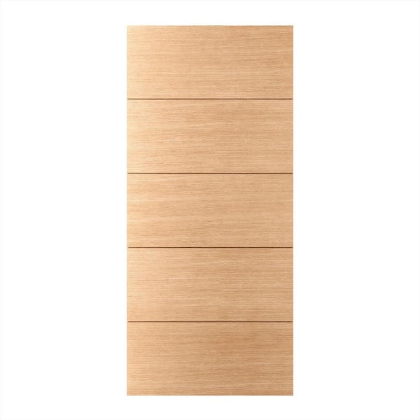 ETO DOORS Chelsea 42 in. x 96 in. Universal/Reversible White Oak ...