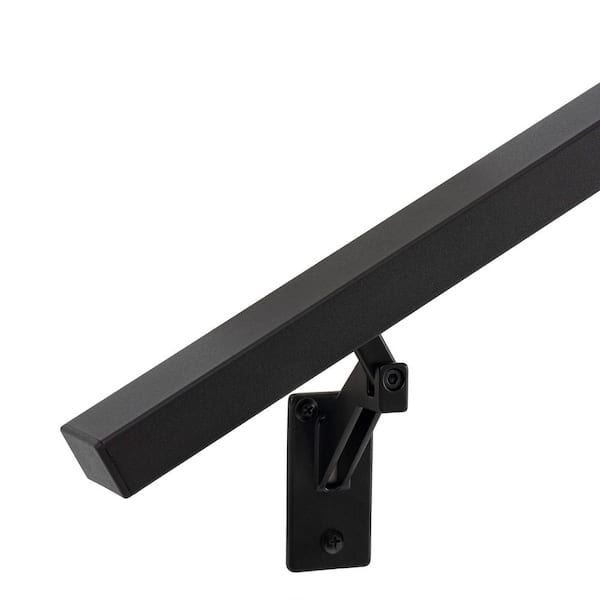 17 ft. Aluminum Handrail for Cable Railing System Matte Black Finish ...