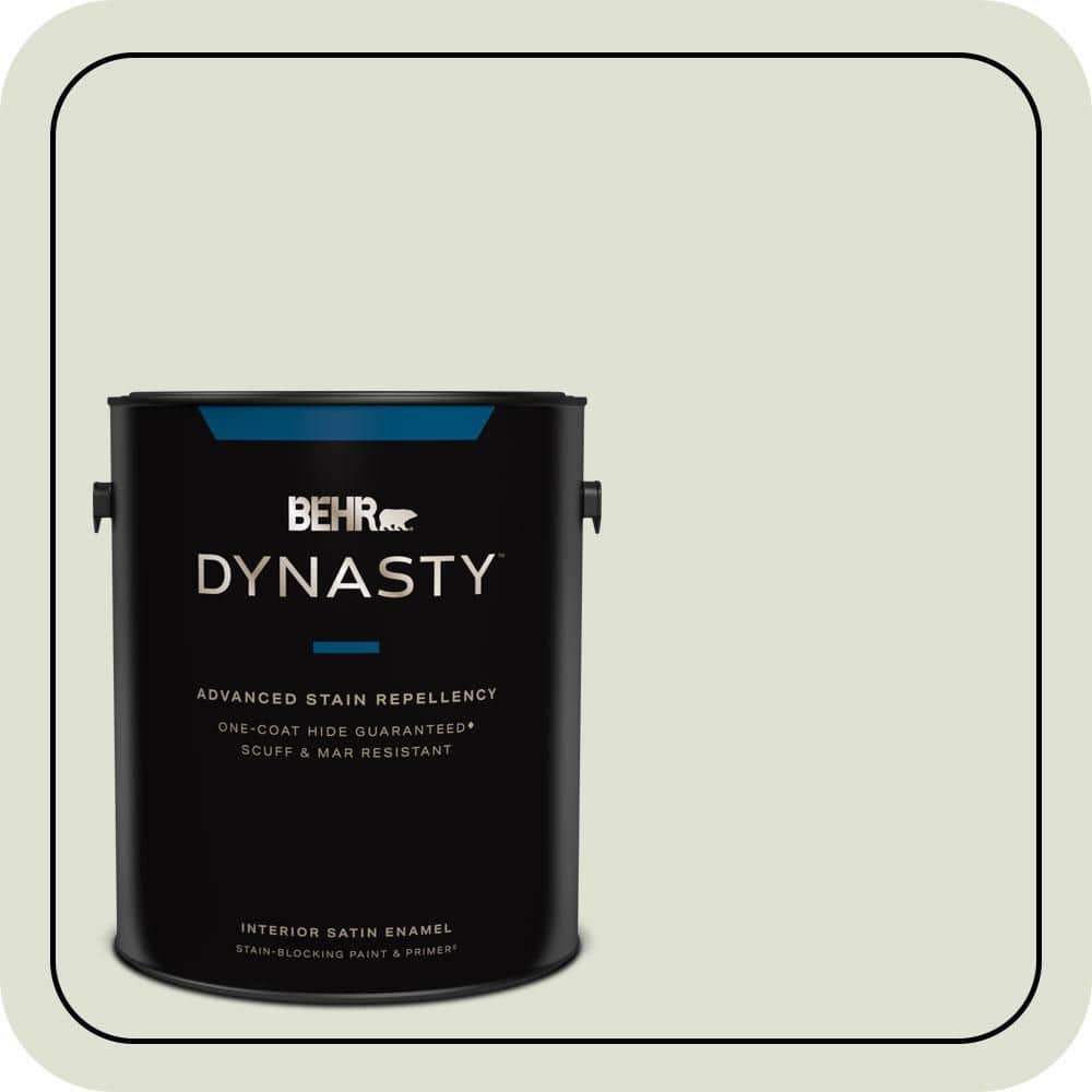 BEHR DYNASTY 1 gal. #S380-1 Moss Mist Satin Enamel Interior Stain ...