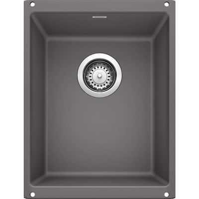 Blanco PRECIS Undermount Granite Composite 33 in. 60/40 Double Bowl ...