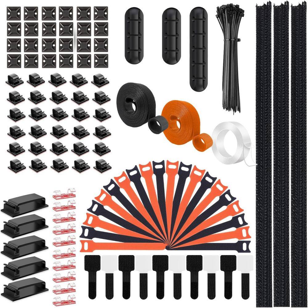 Lukyamzn 225 PCS. Cable Management Kit for Organizing Desk Cable Wires ...