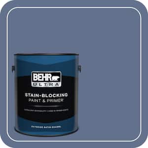 BEHR PREMIUM PLUS 8 oz. #600F-6 Atlantic Blue Semi-Gloss Interior ...