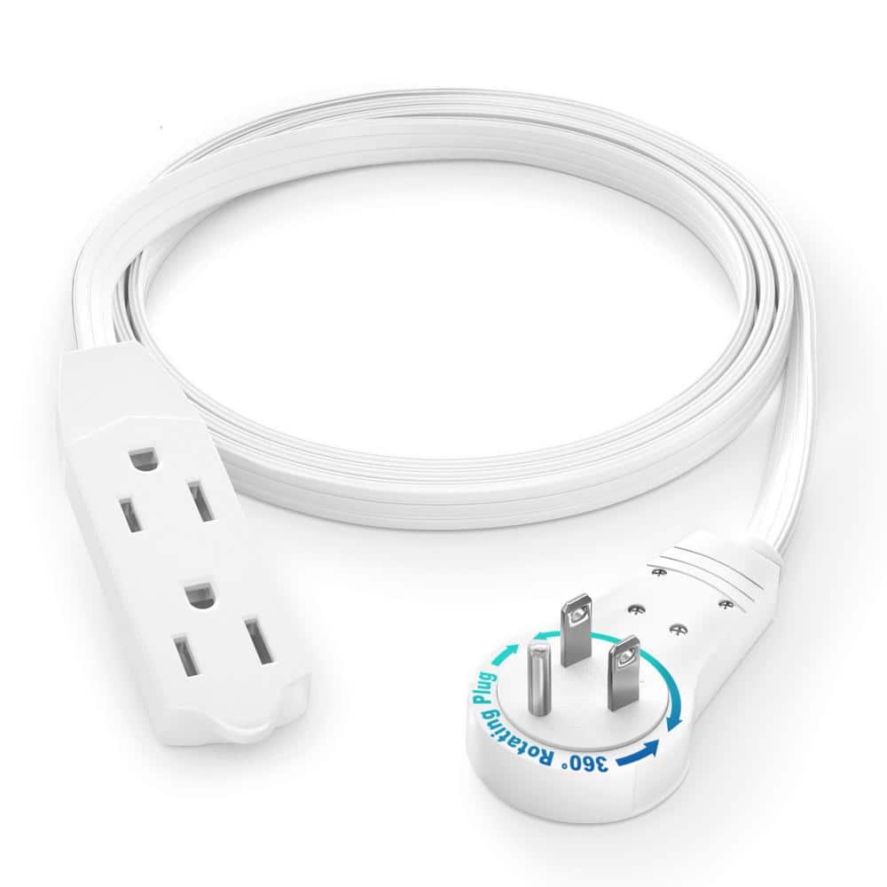 MAXIMM 3 ft. 16/3 Light Duty Indoor Extension Cord with 360-Degree ...