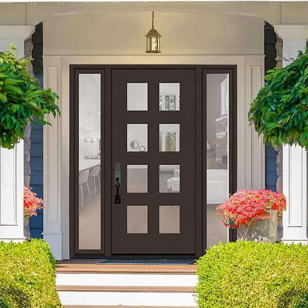 Steves & Sons Regency 68 in. x 80 in. 8L Modern Clear Glass RHIS ...