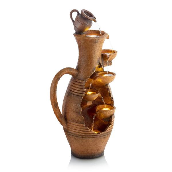 Alpine Corporation Led Light Water Jar Fountain at Patricia Logan blog