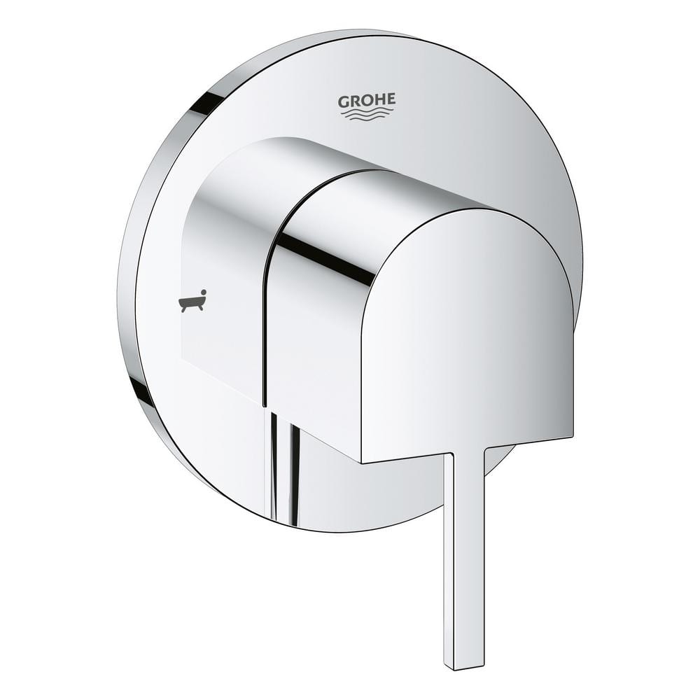 GROHE Plus 1-Handle 2-Way Diverter Trim Kit in Starlight Chrome (Valve ...