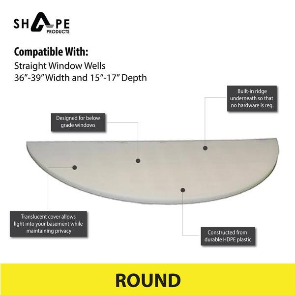 shape window well covers