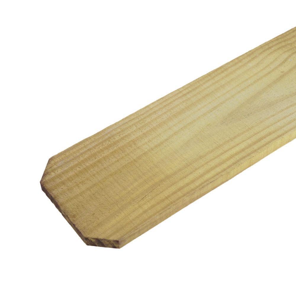 1 in. x 4 in. x 4 ft. Pressure-Treated Pine Dog-Ear Fence Picket 105691 ...
