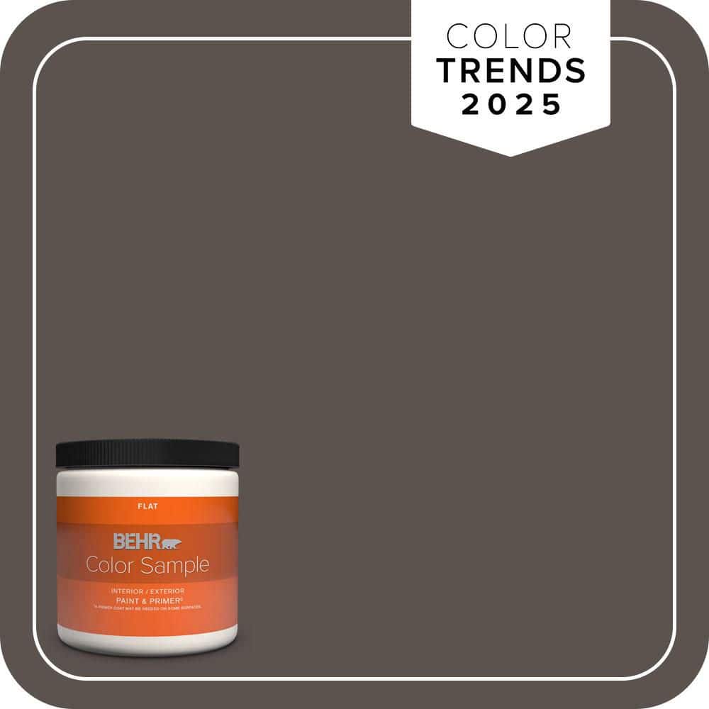 BEHR PREMIUM PLUS 8 oz. #MQ2-54 Gardeners Soil Flat Interior/Exterior ...