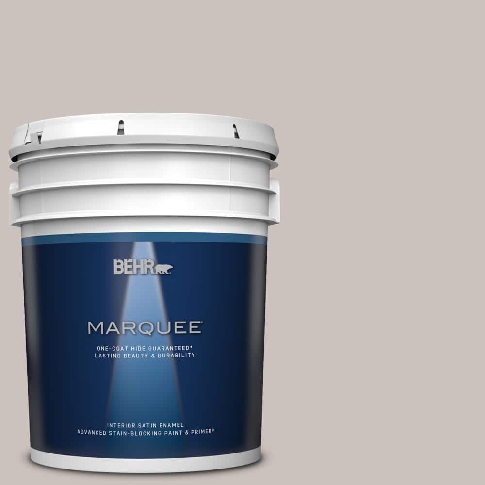 BEHR MARQUEE 5 gal. #N140-2 Chicago Fog Satin Enamel Interior Paint ...