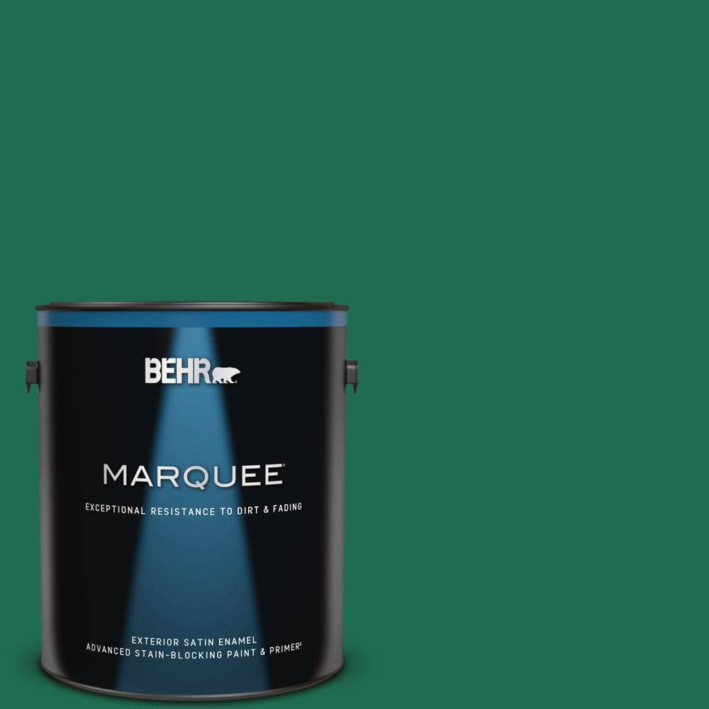 BEHR MARQUEE 1 gal. #P430-7 Sparkling Emerald Satin Enamel Exterior ...