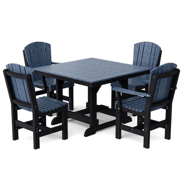 Wildridge Heritage 5-Piece Patriot Blue and Black HDPE Plastic Outdoor ...